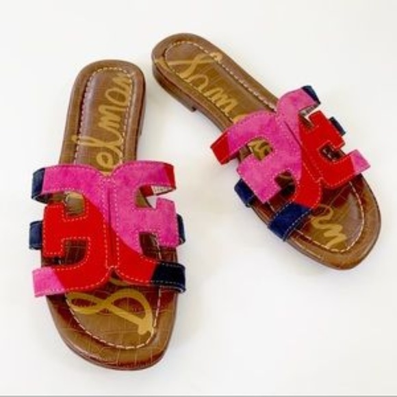 Sam Edelman | Shoes | Sam Edelman Bay Suede Slide Colorful Sandal ...
